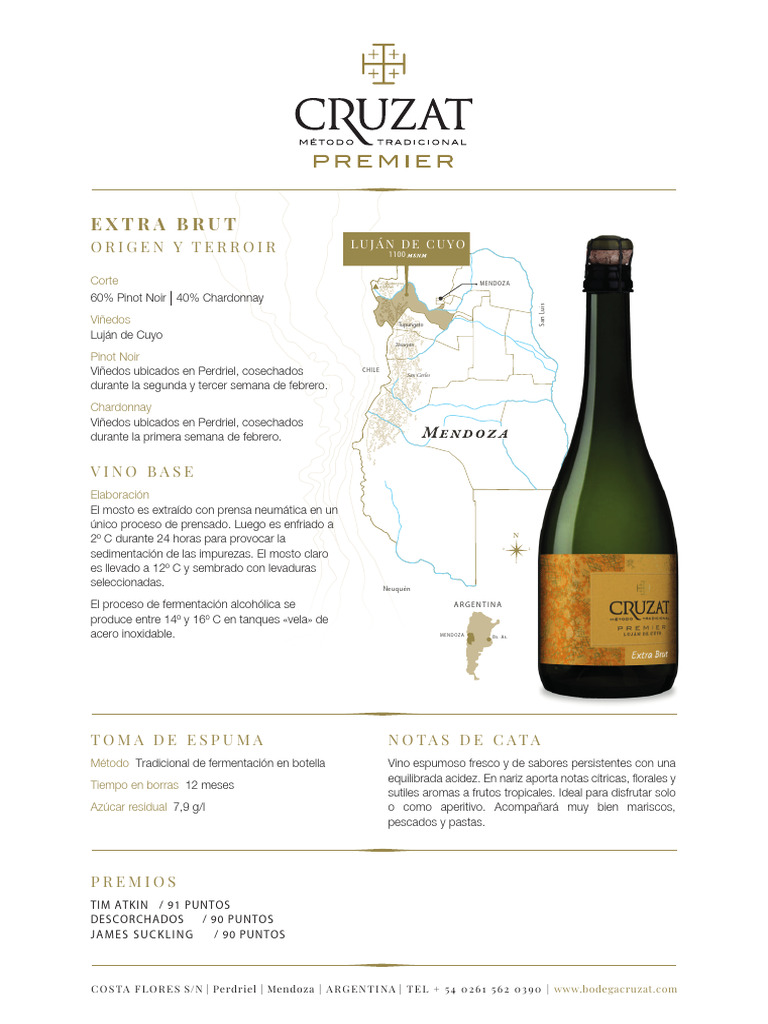 CRUZAT Fichas Tecnicas ESP Extra Brut | PDF | Fermentación En ...