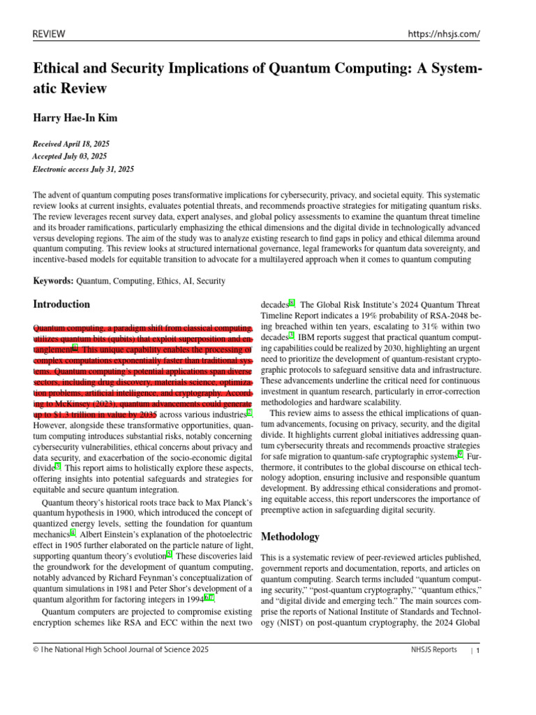 Ethical and Security ImplicationsQCS | PDF | Computer Security | Security