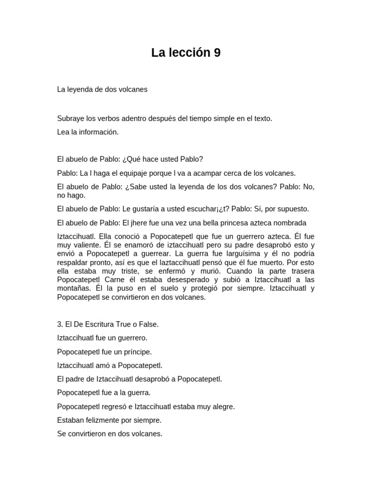 La Lección 9 | PDF
