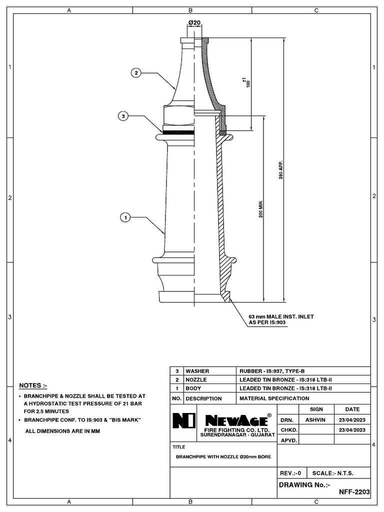 Branch Pipe - GM-20mm | PDF | Mechanical Engineering