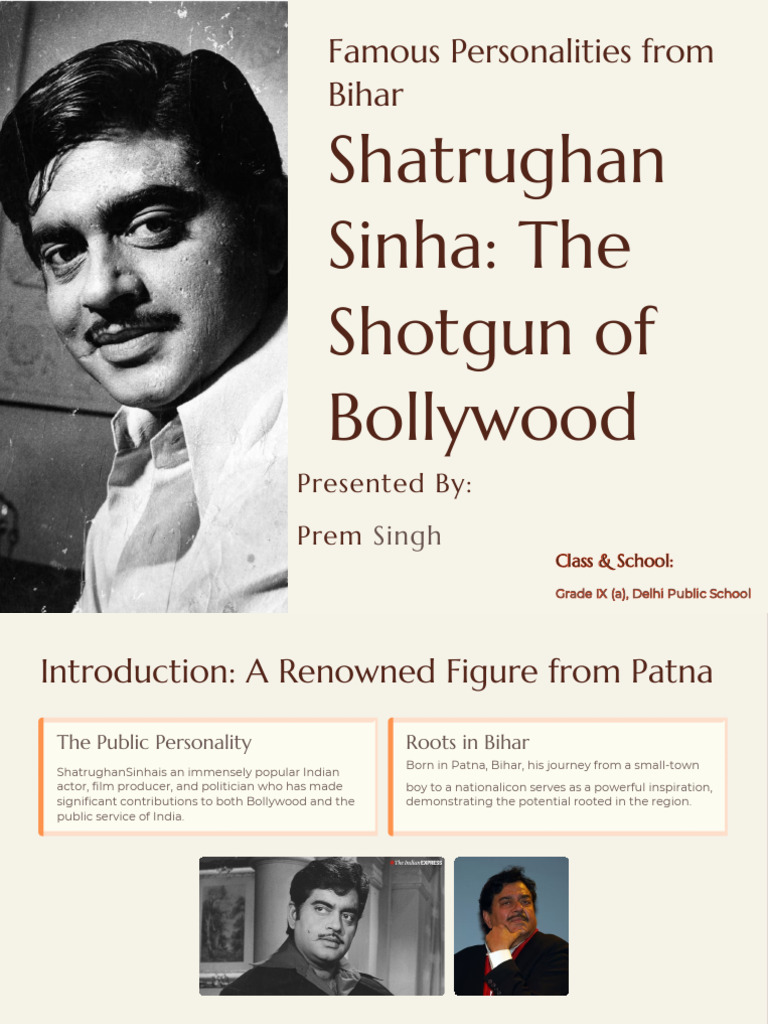 Shatrughan Sinha: Bihar's Iconic Star | PDF