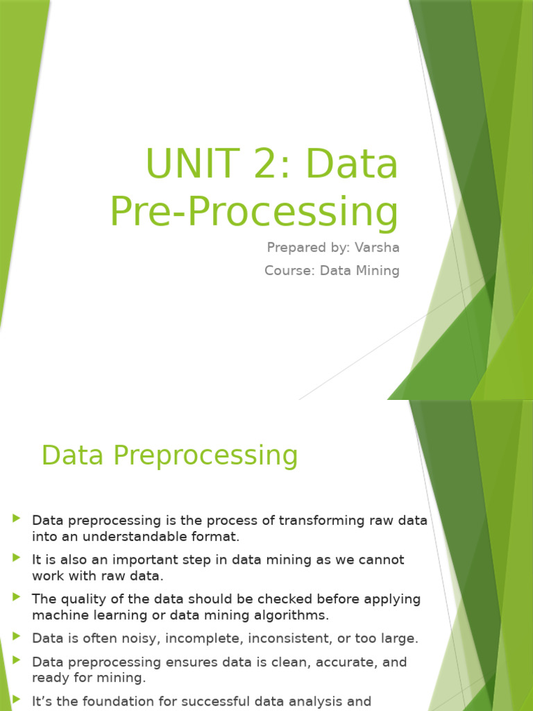 UNIT 2 Data Preprocessing Updated | PDF | Data Compression | Data