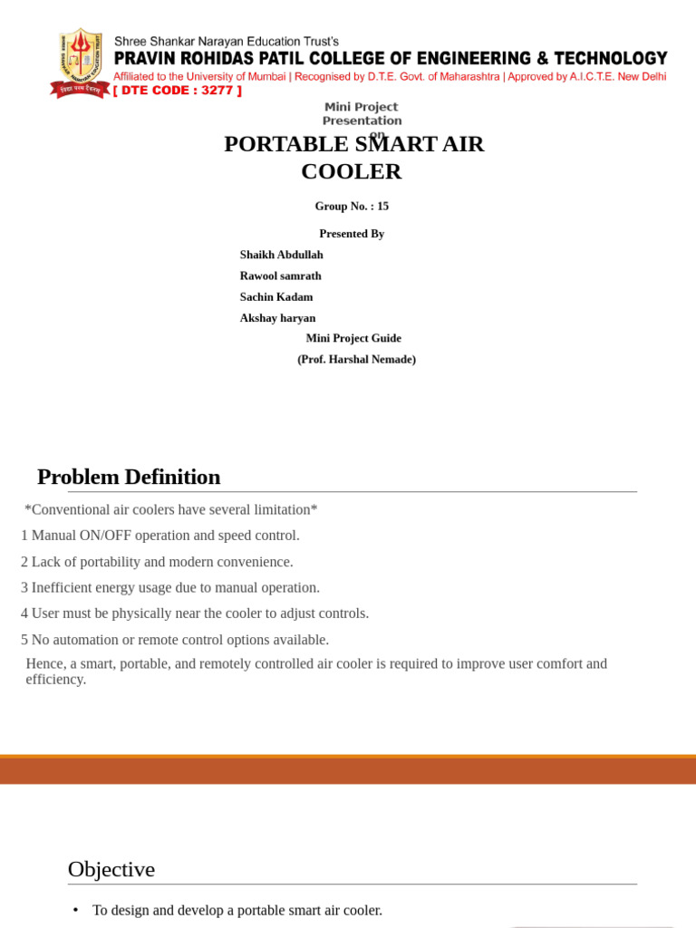 Mini Project - Review 1 PPT Format | PDF | Efficient Energy Use | Automation