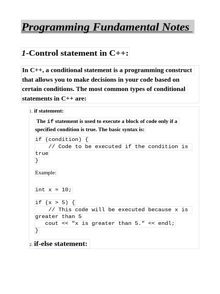 PF Notes | PDF | Pointer (Computer Programming) | Namespace