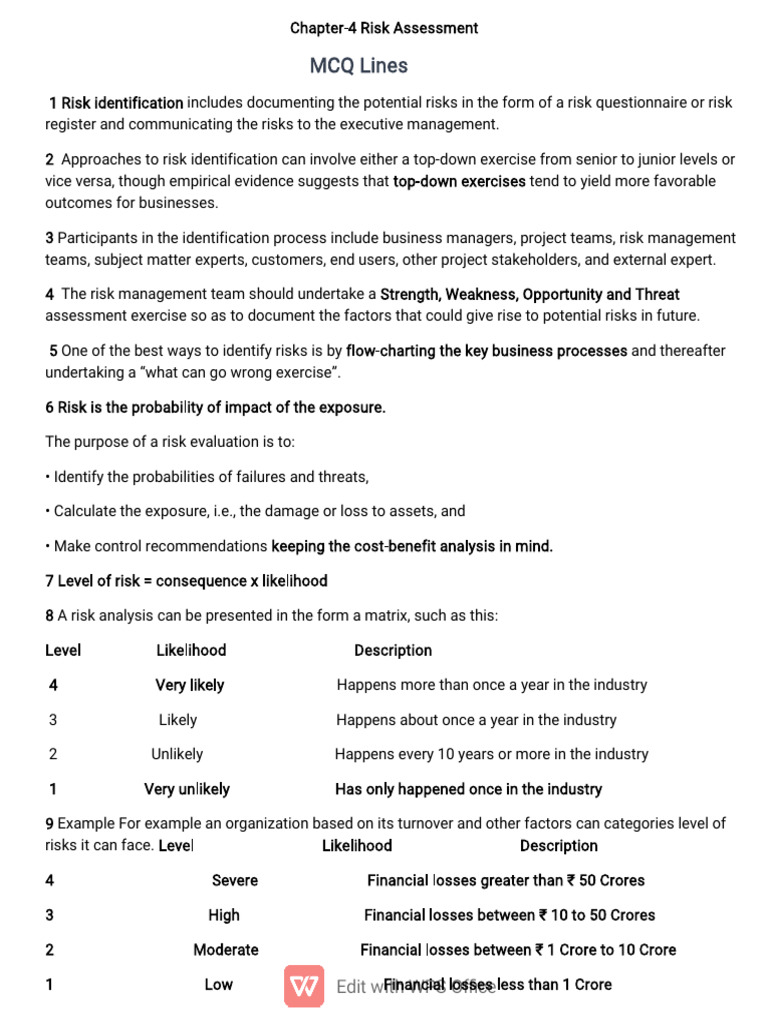 Chapter 4 RM | PDF | Risk | Risk Management