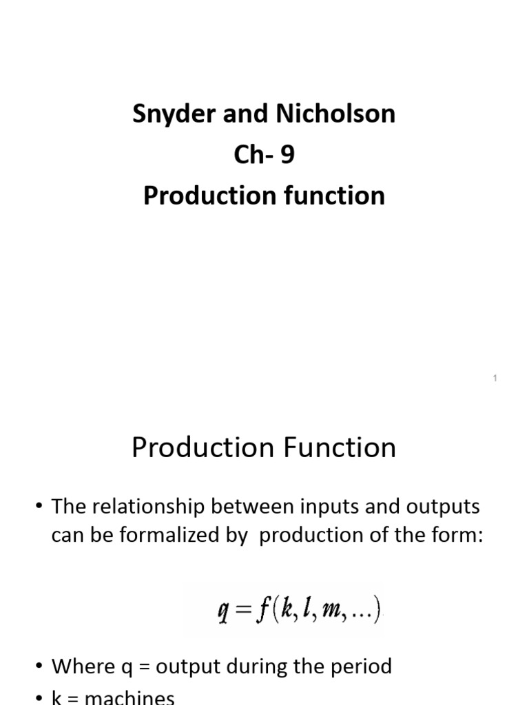 Understanding Production Functions and Productivity | PDF | Production ...