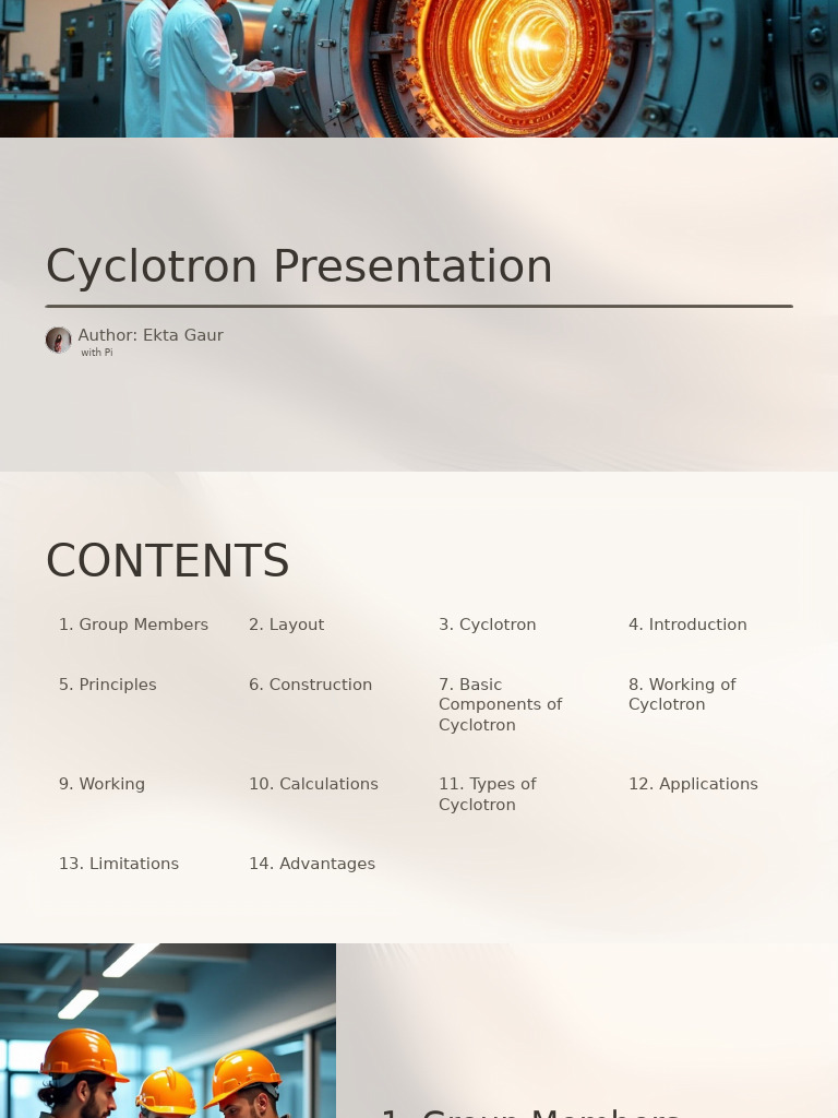 Cyclotron Presentation | PDF | Magnetic Field | Electromagnetism