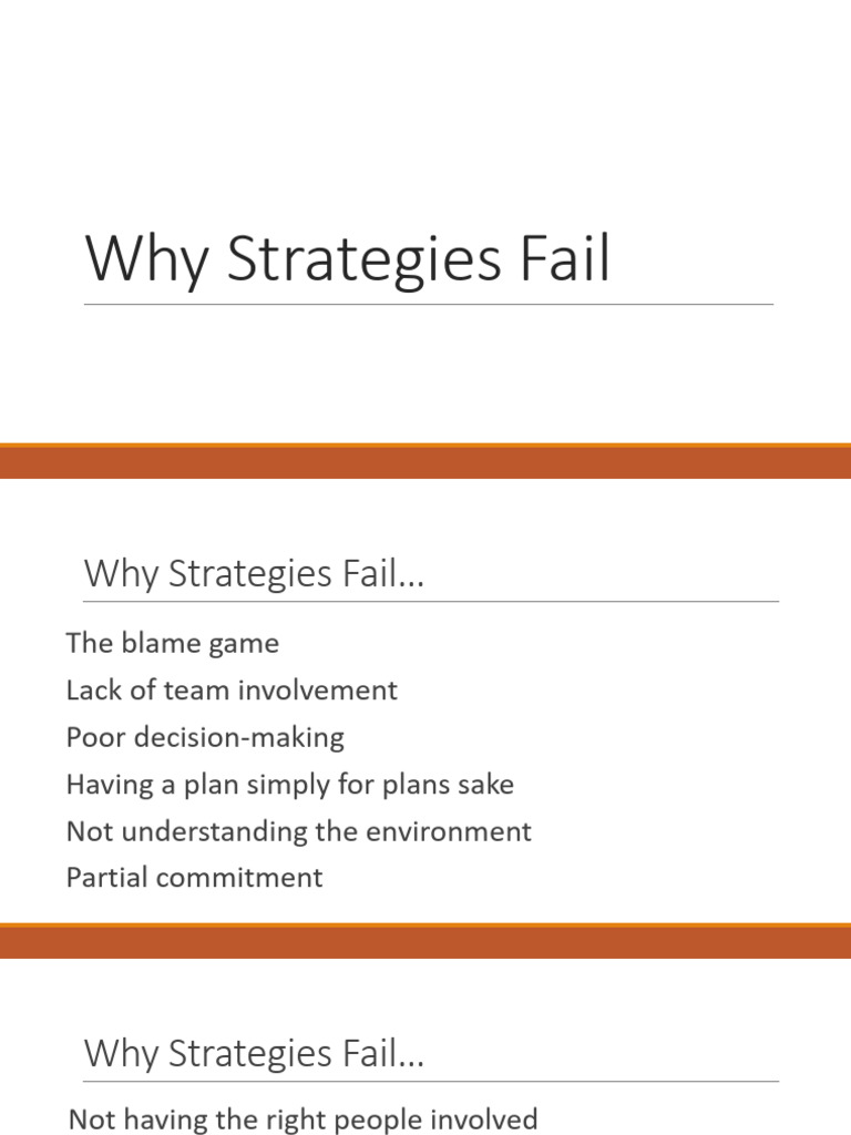 Why Strategies Fail | PDF