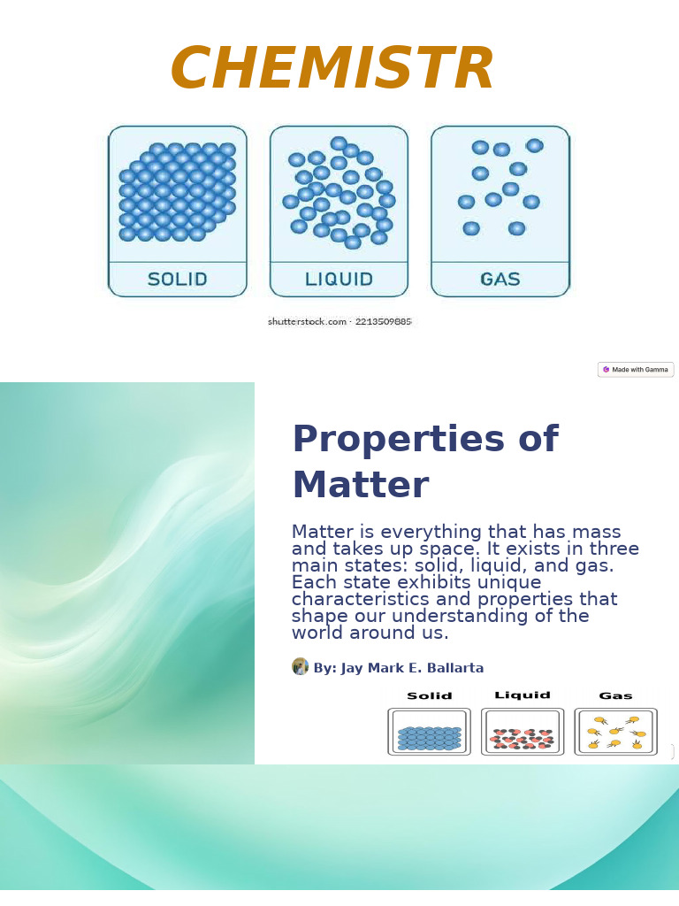 States of Matter: Properties Explained | PDF | Liquids | Gases