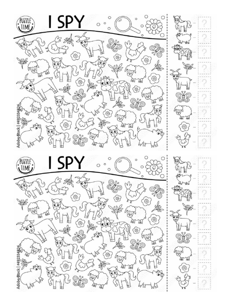 Farm Animals Ispy | PDF