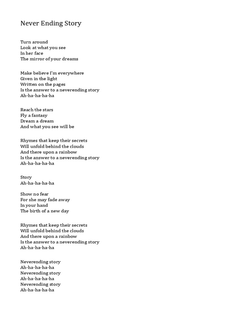 Neverending Story Lyrics Analysis | PDF