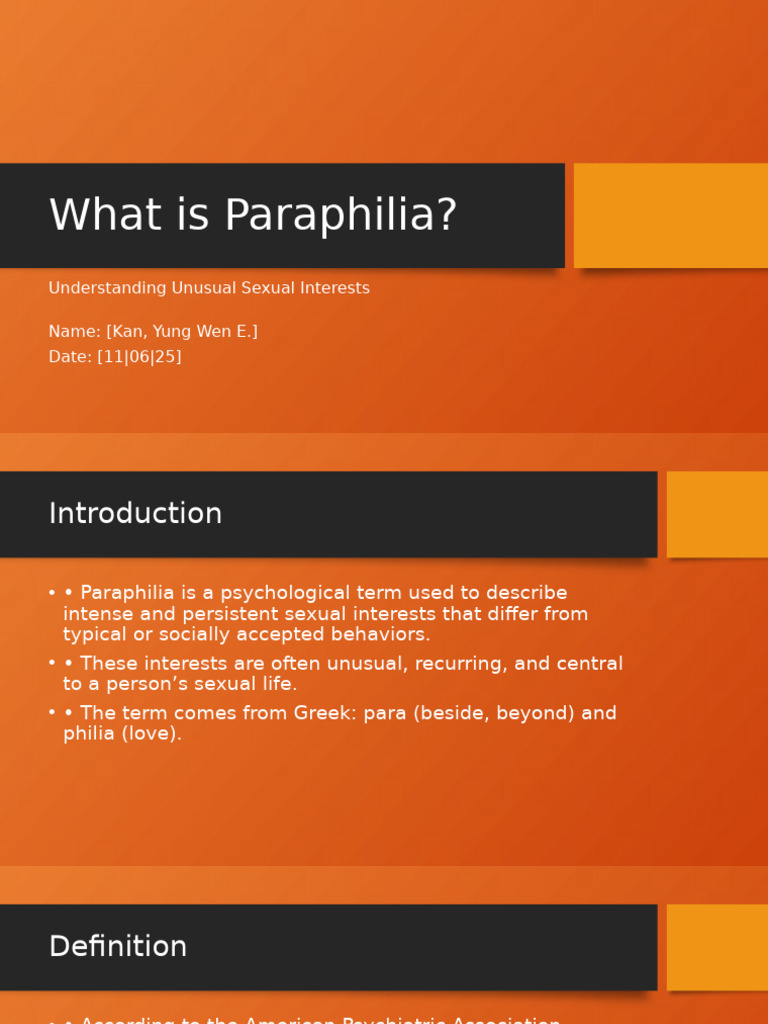 What Is Paraphilia Presentation | PDF