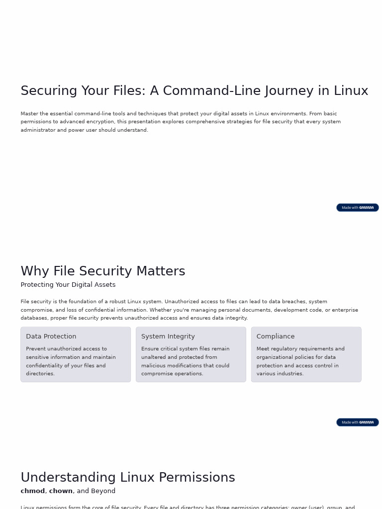 Securing Your Files a Command Line Journey in Linux | PDF | Encryption | Computer File