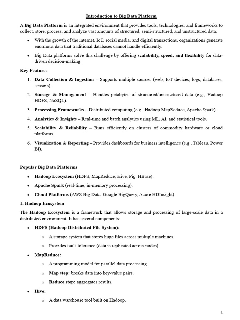 Introduction To Big Data | PDF | Apache Hadoop | Big Data