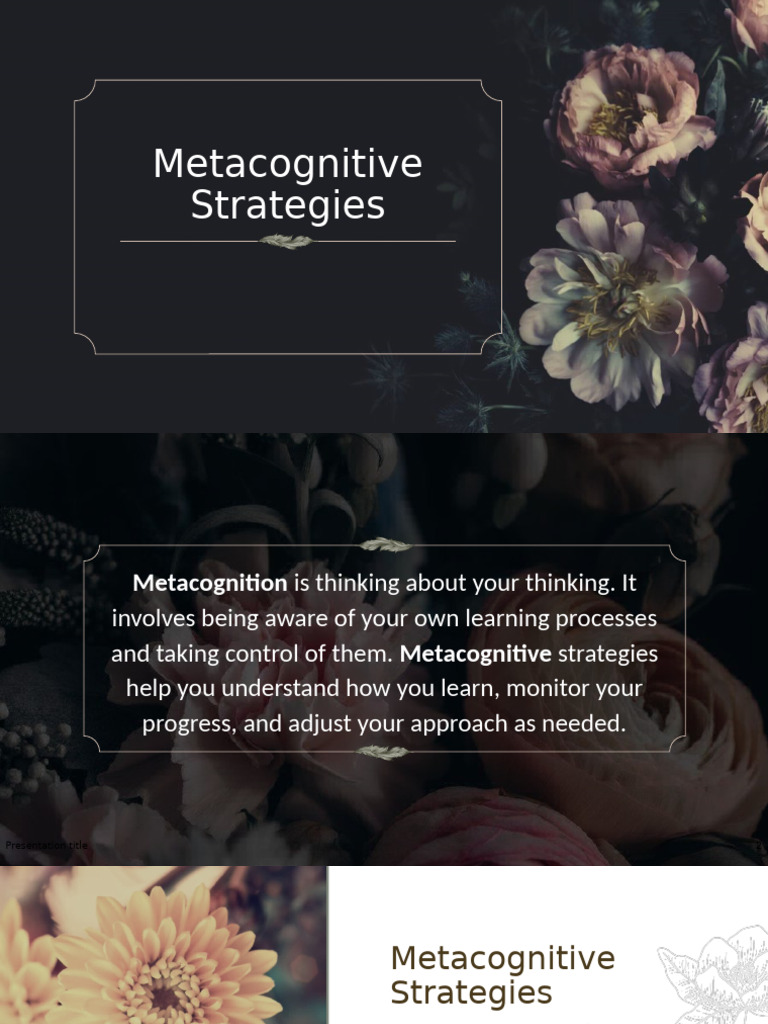 Metacognitive Strategies | PDF | Metacognition | Reading Comprehension