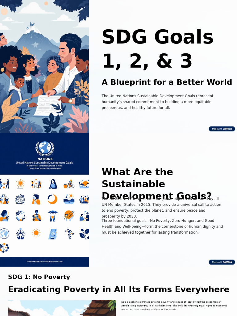SDG 1, 2, & 3: Pathways to Global Prosperity | PDF | Food Security ...