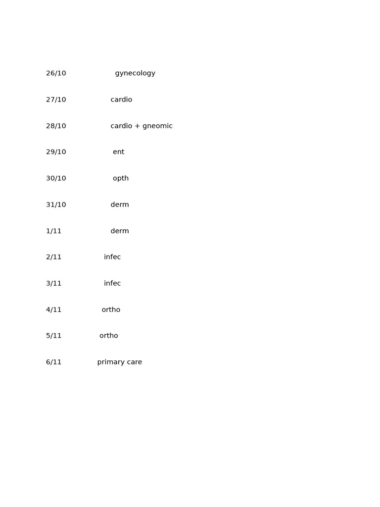 MRCGP Timetable | PDF
