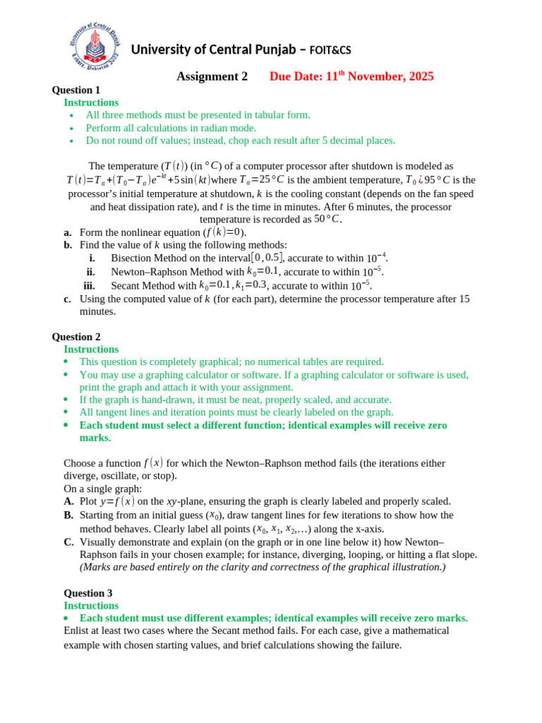 Assignment2 NC | PDF | Trigonometric Functions | Mathematics