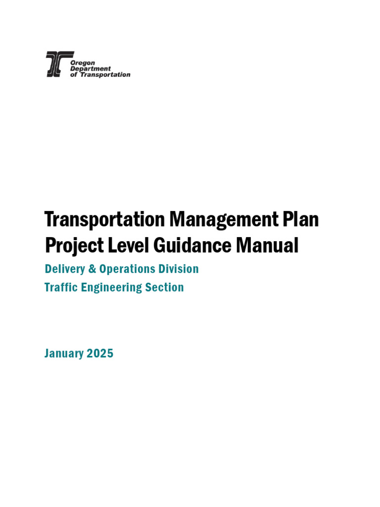 TMP Manual | PDF | Traffic | Highway
