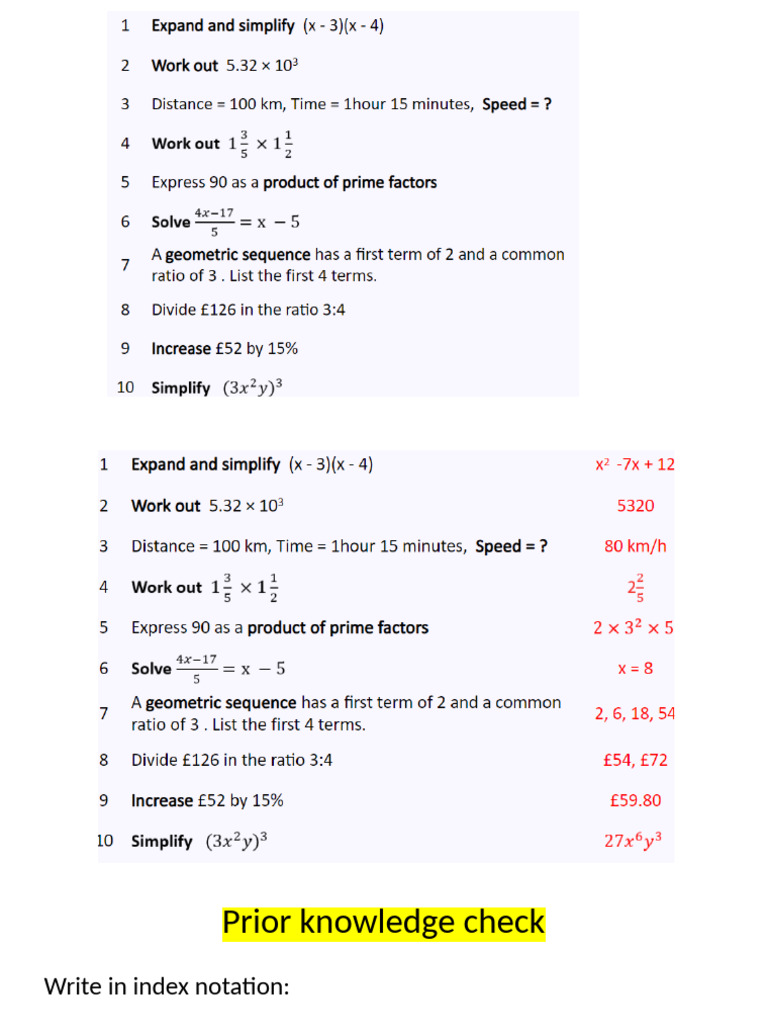 2 Index Laws | PDF | Multiplication | Epistemology Of Science