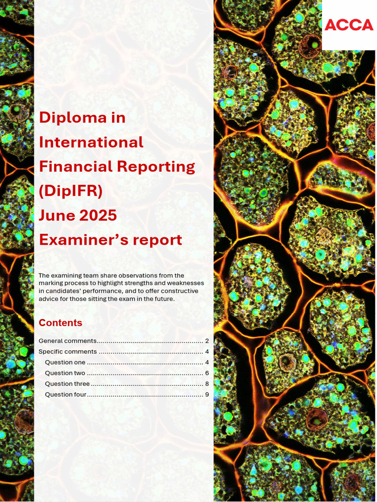 J25 IFR INT Examiner's Report | PDF | Spreadsheet | Business