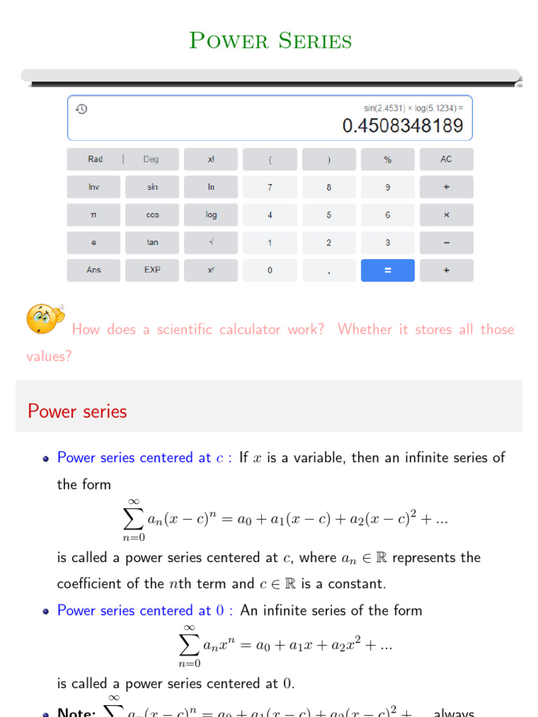 Power Series, Taylor Series, Riemann Integration | PDF | Power Series | Mathematical Concepts
