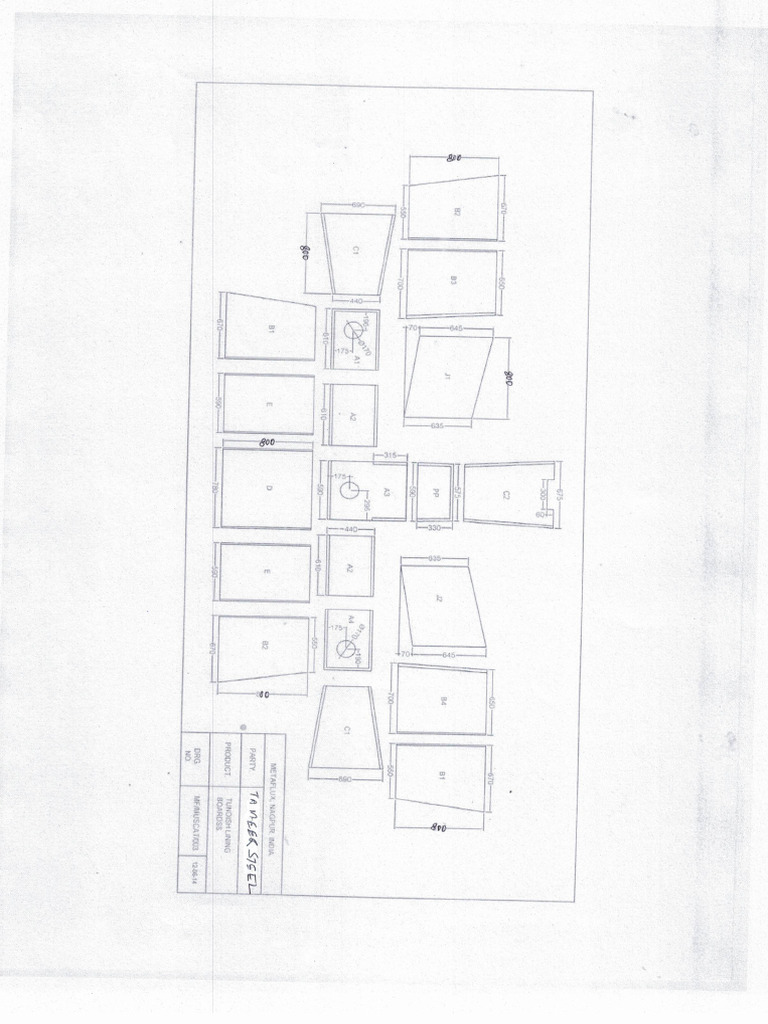 Drawing For Tundish Board 24 Hours | PDF