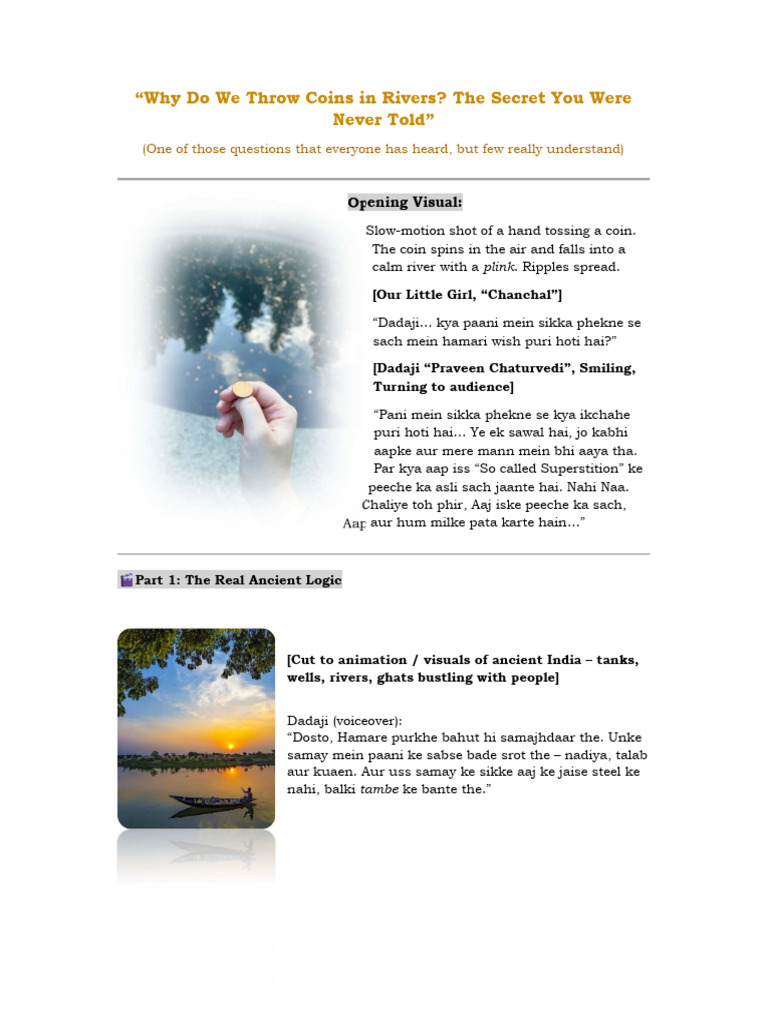 Why Do We Throw Coins in Rivers The Secret You Were Never Told | PDF