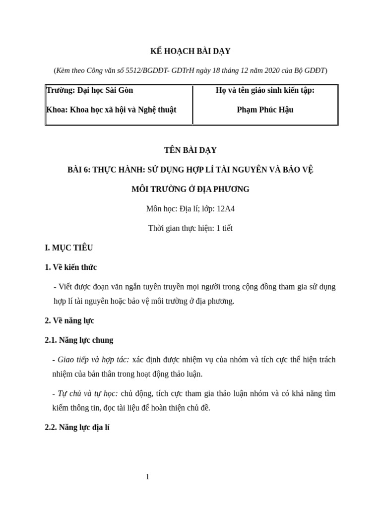 Khbd Bài 6 Địa Lí 12 | PDF