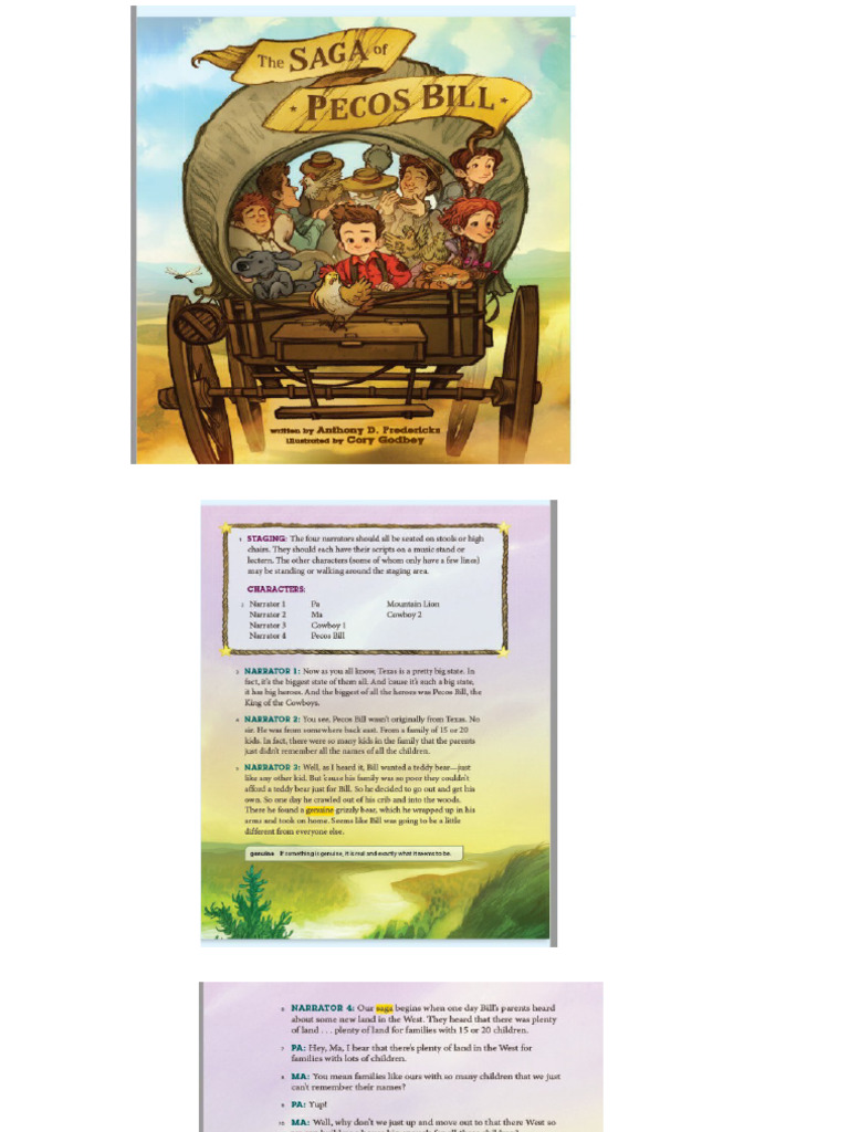 The Saga of Pecos Bill Reading Text | PDF