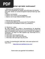 Letër Motivimi | PDF