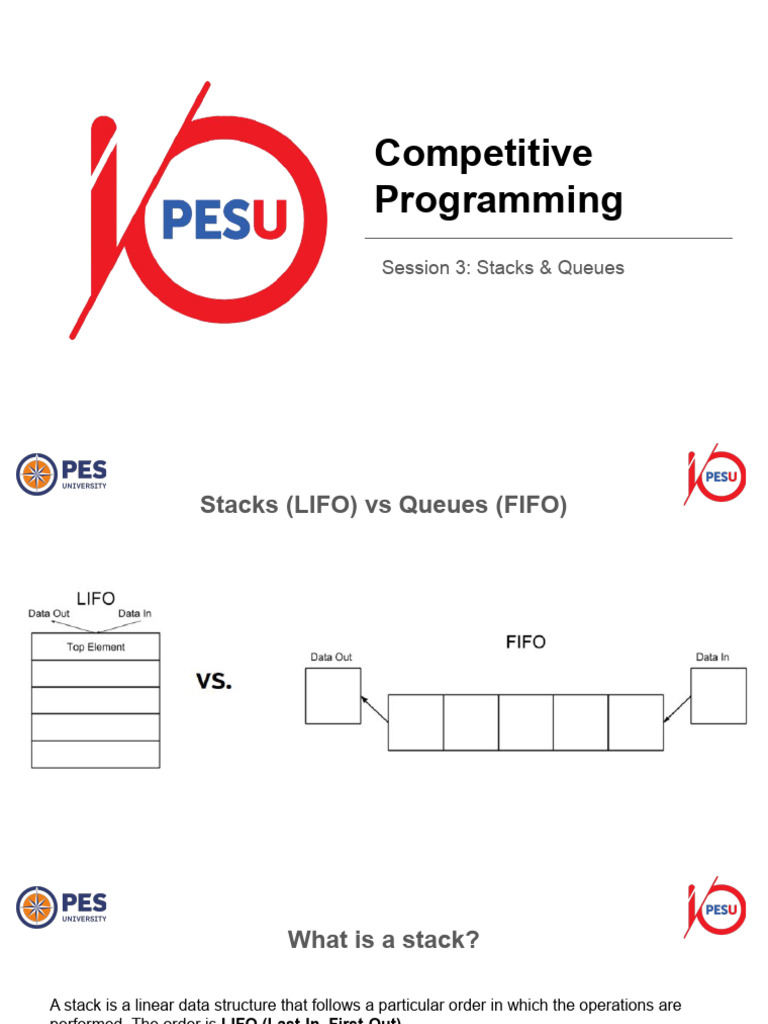 Competitive Programming Stacks & Queues | PDF