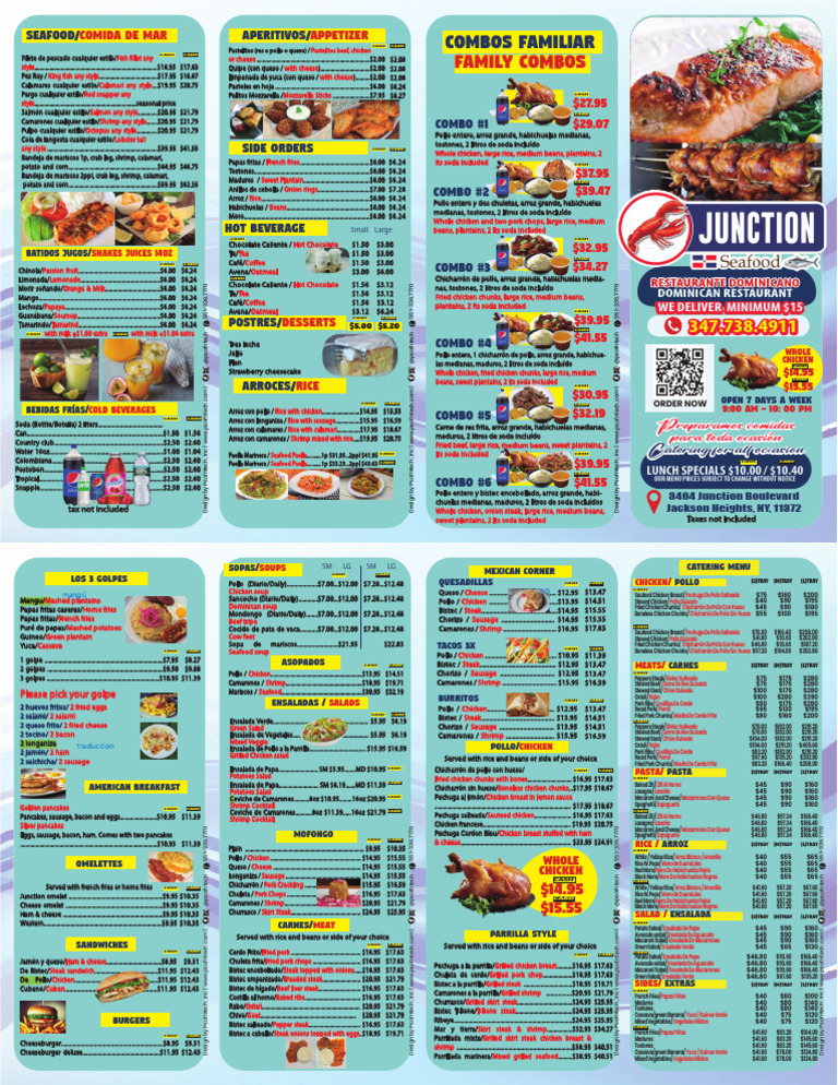 Seafood and Family Combos Menu | PDF | Western Cuisine | Cuisine Of The ...