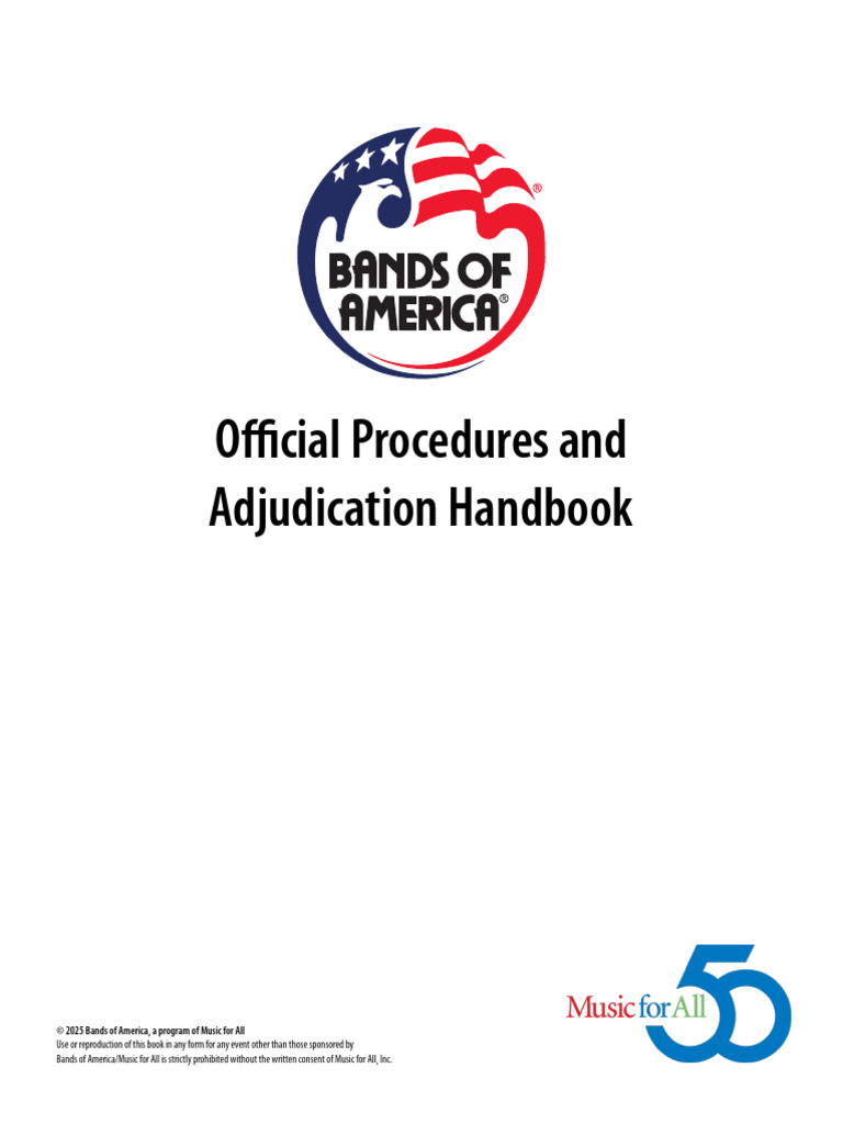 2025 Bands of America Adjudication Guide | PDF | Copyright | Copyright ...
