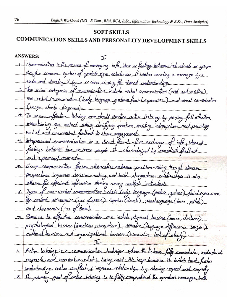 Soft Skills Notes | PDF