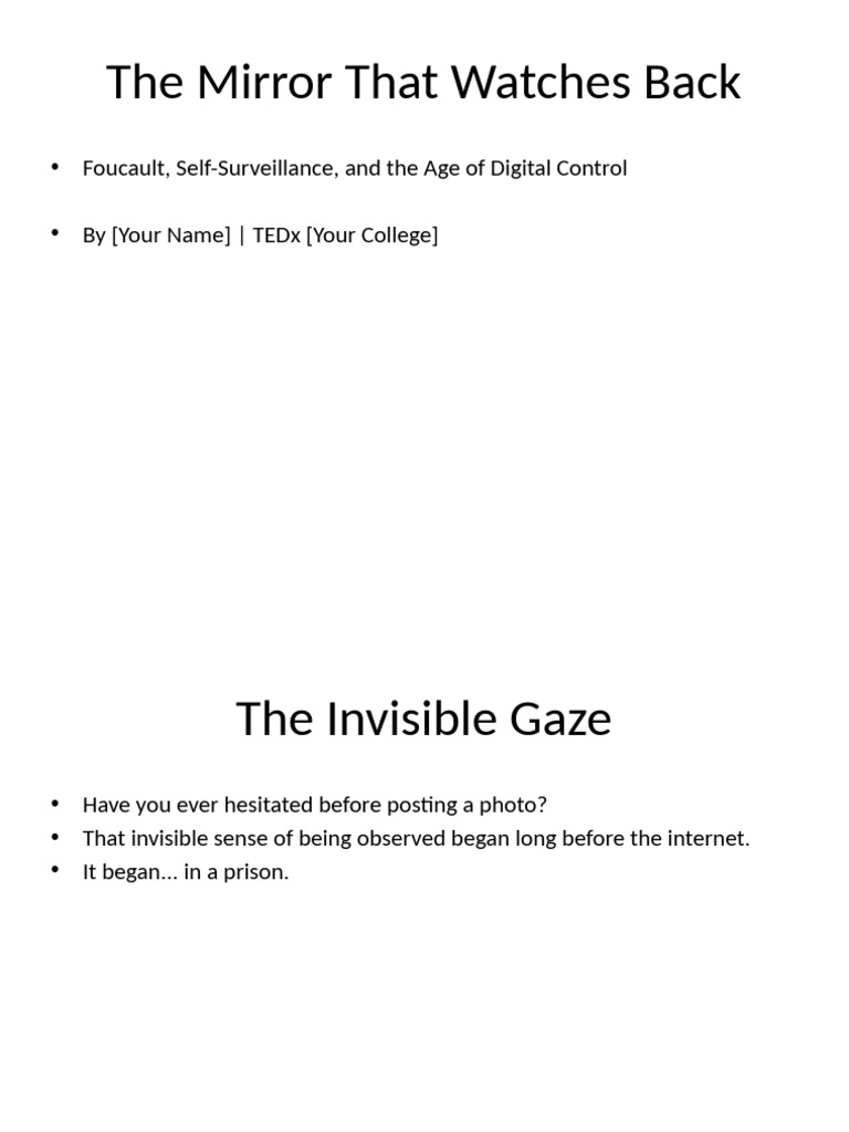The Mirror That Watches Back Presentation | PDF