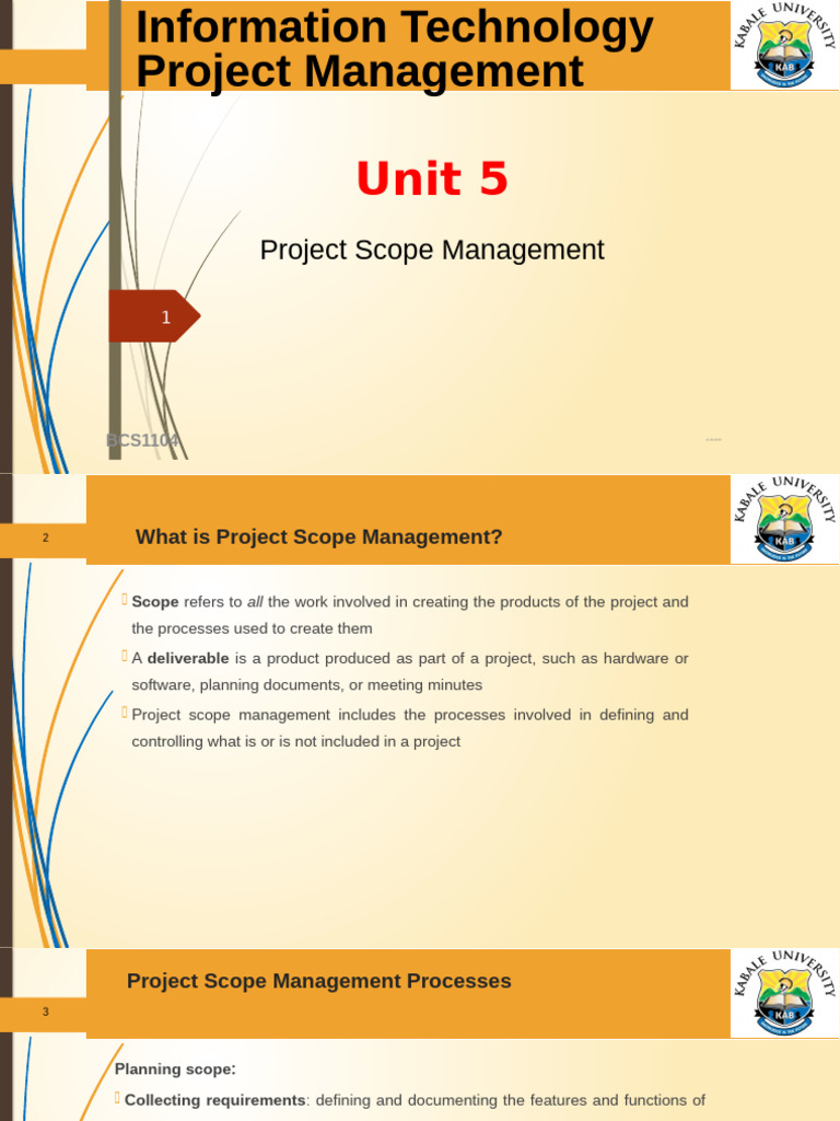 Unit 5-Project Scope Management | PDF | Project Management