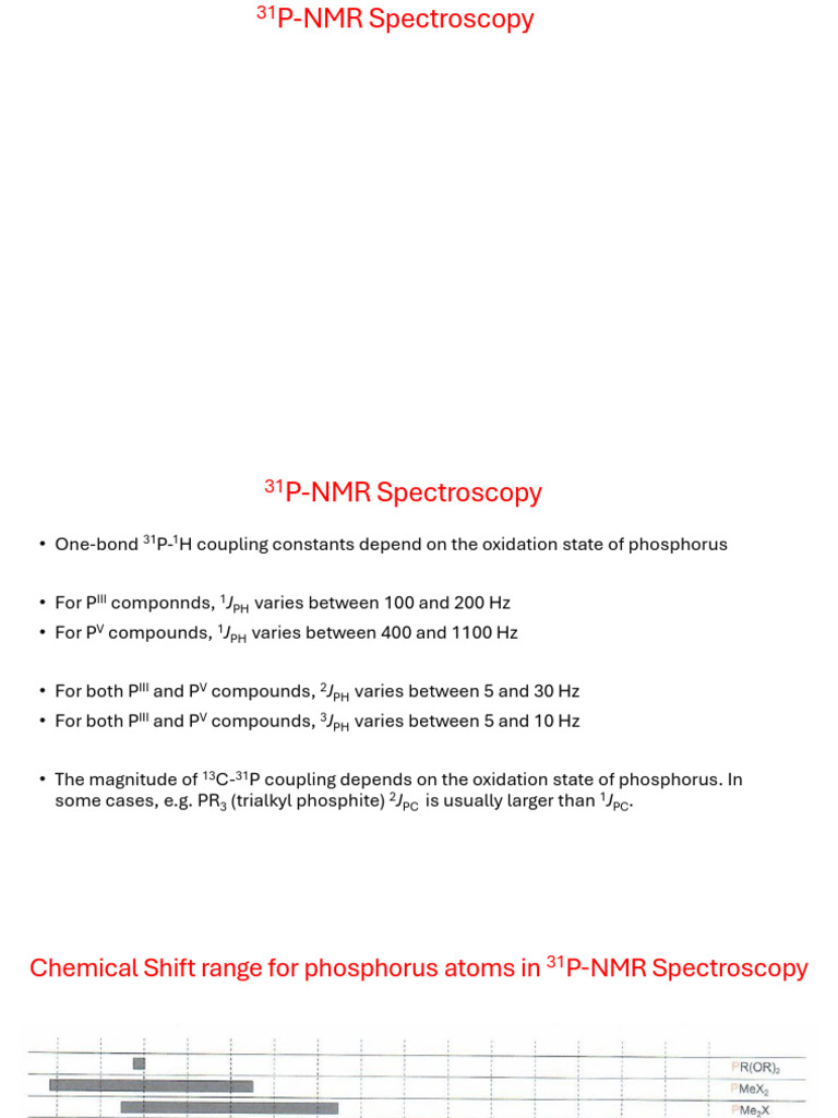 31P-NMR Spectroscopy Overview and Data | PDF