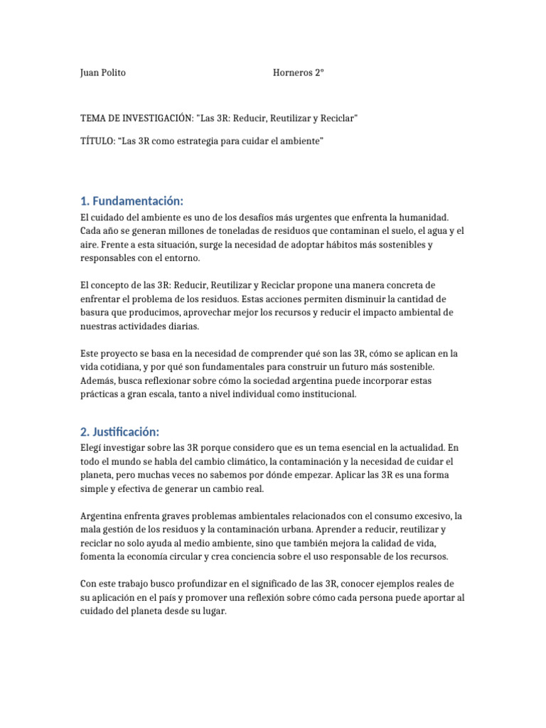 3R: Estrategias para un Ambiente Sostenible | PDF | Residuos | Reciclaje