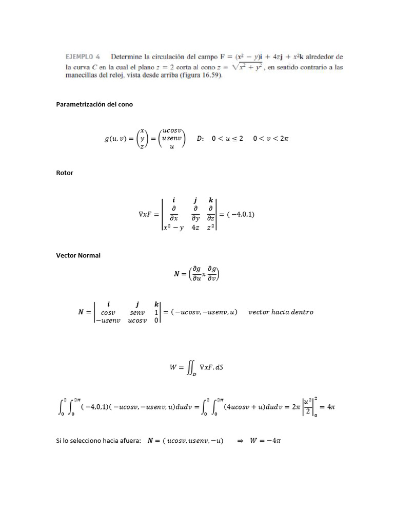 Ejemplo 4 Stokes (Corregido) | PDF