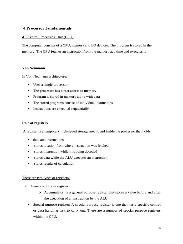 4 Processor Fundamentals | PDF | Central Processing Unit | Usb