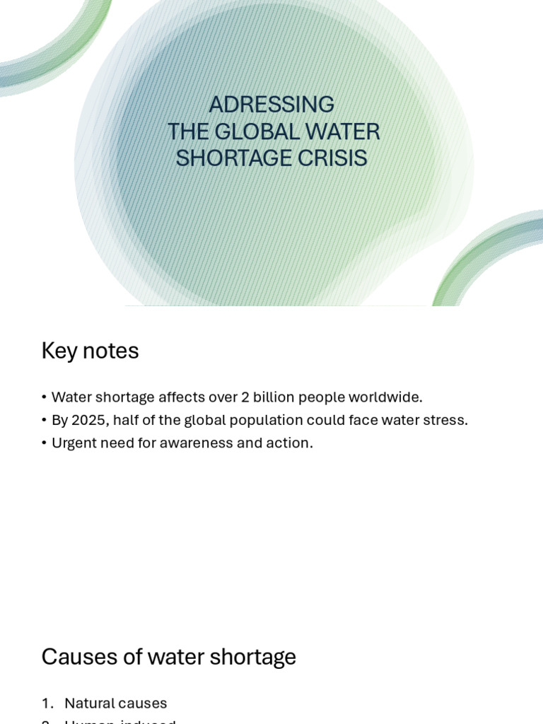 Global Water Shortage | PDF