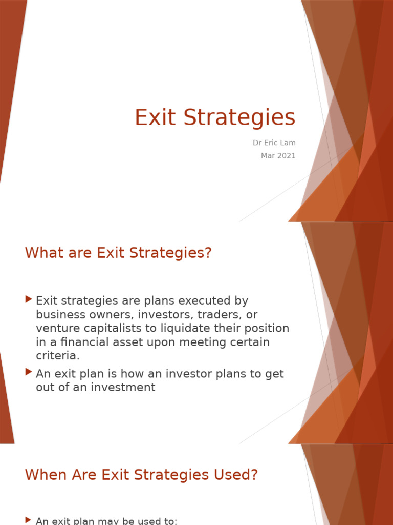 Understanding Exit Strategies for Businesses | PDF | Venture Capital ...