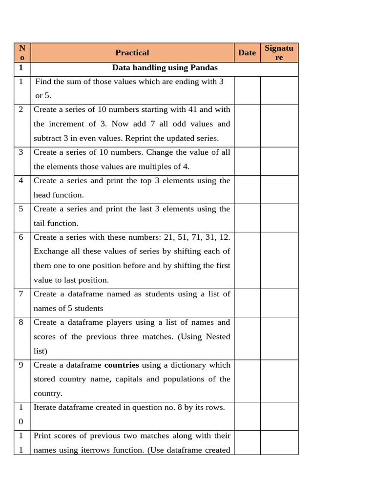 Practical Questions for Portfolio File Grade 12 (1) | PDF | Chart | Computer Programming