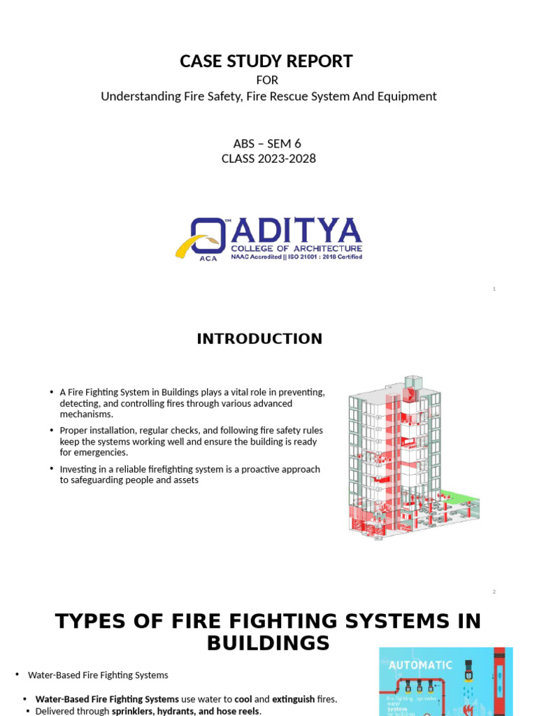 Fire Fighting Equipment in College Building | PDF | Firefighting | Fires