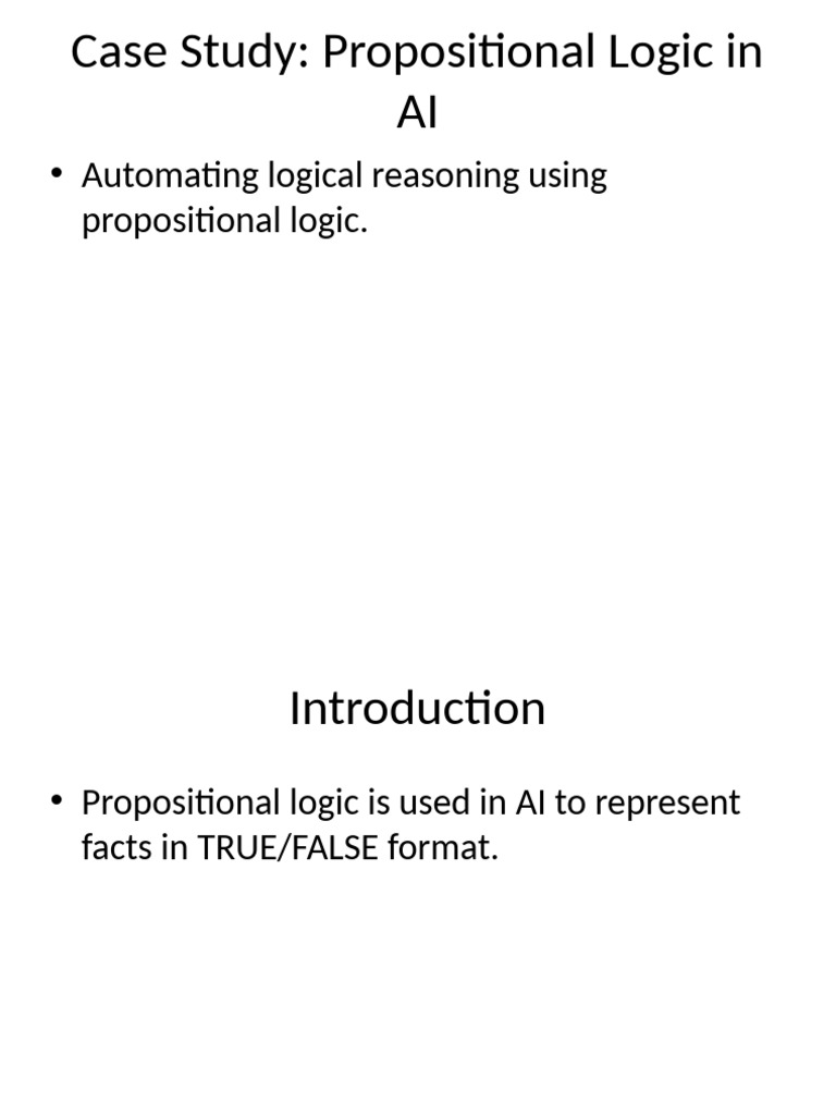 Propositional Logic Case Study | PDF