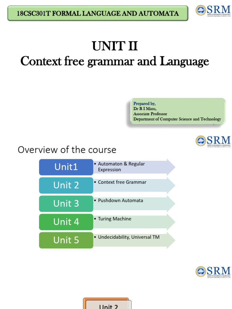 Minu Unit 2 toc | PDF | Automata Theory | Syntax (Logic)