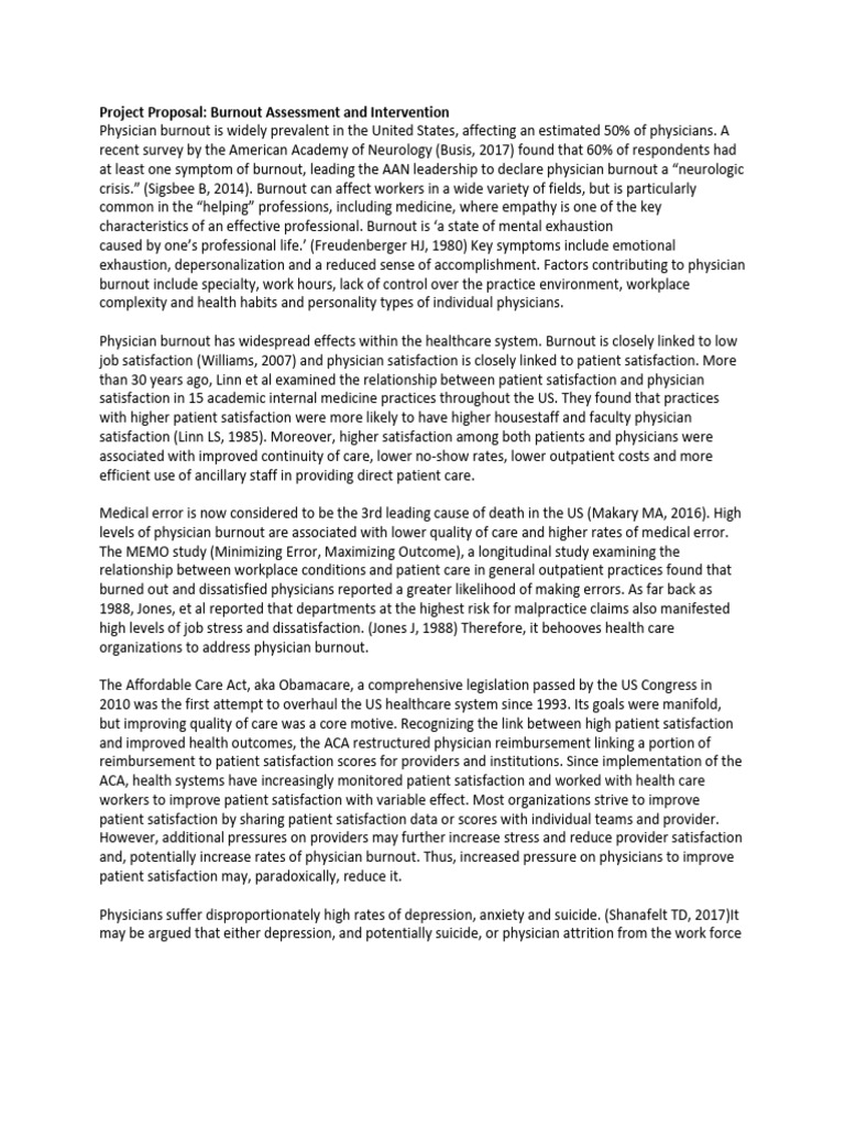Live Well Lead Well Project Example 2 | PDF | Occupational Burnout ...