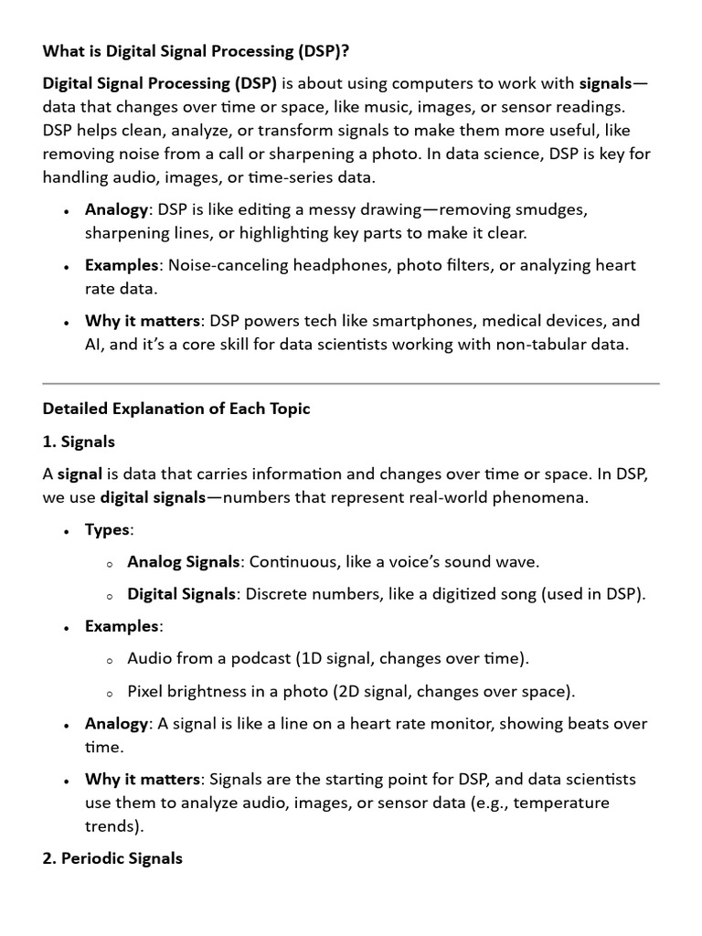 Applied Signal and Image Processing - Unit 1 | PDF | Digital Signal Processing | Sound