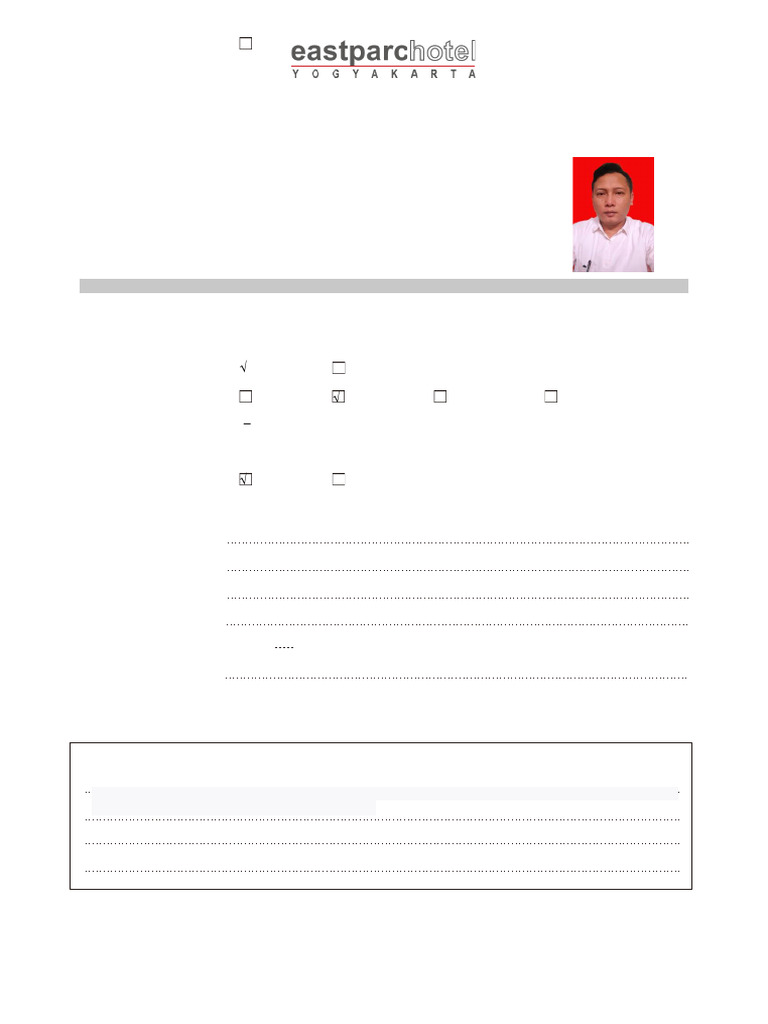 Front Office Manager Application Form | PDF